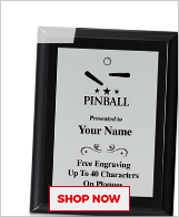 Pinball Trophies | Pinball Medals | Pinball Plaques and Awards