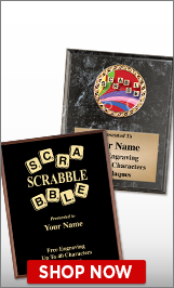Scrabble Trophies - Scrabble Medals - Scrabble Plaques and Awards