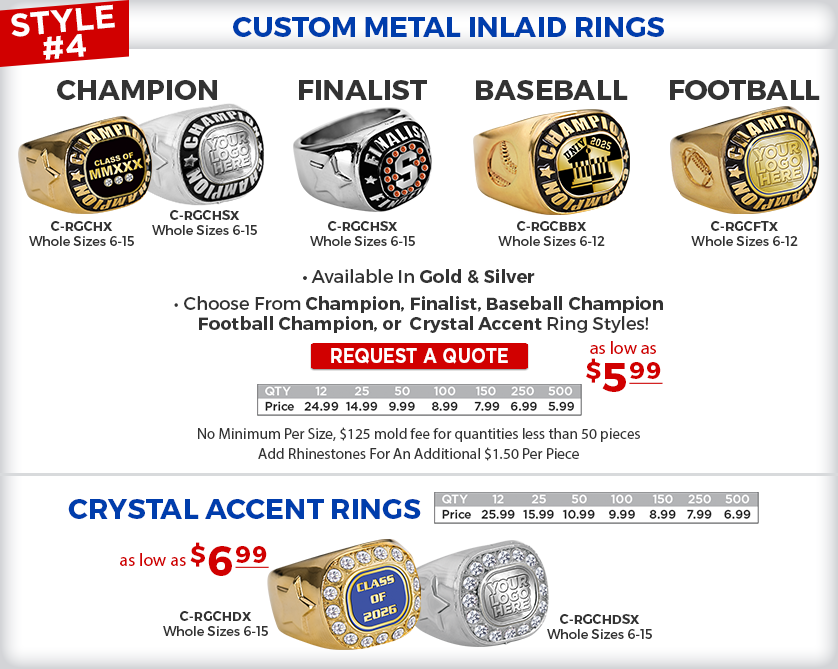 Custom Team Rings | School Team Rings and More!