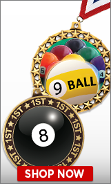 Billiards Trophies - Billiards Medals - Billiards Plaques and Awards