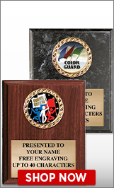 Color Guard Trophies - Color Guard Medals - Color Guard Plaques and Awards