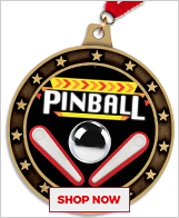 Pinball Trophies | Pinball Medals | Pinball Plaques and Awards