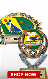 Cornhole Trophies - Cornhole Medals - Cornhole Plaques and Awards
