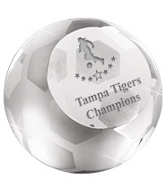 Sport Ball Crystal Paperweights