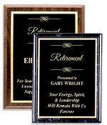 Retirement Plaque Examples