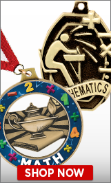 Math Trophies | Math Medals | Math Plaques and Awards