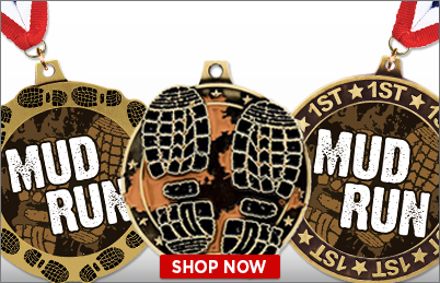 Mud Run Trophies - Mud Run Medals - Mud Run Plaques and Awards