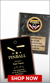 Pinball Trophies | Pinball Medals | Pinball Plaques and Awards
