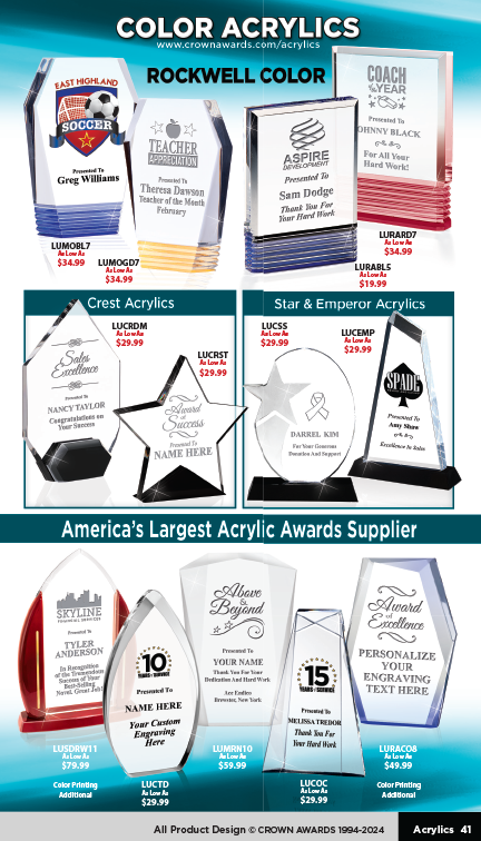 Crown Awards Catalog