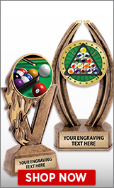 Billiards Trophies - Billiards Medals - Billiards Plaques and Awards
