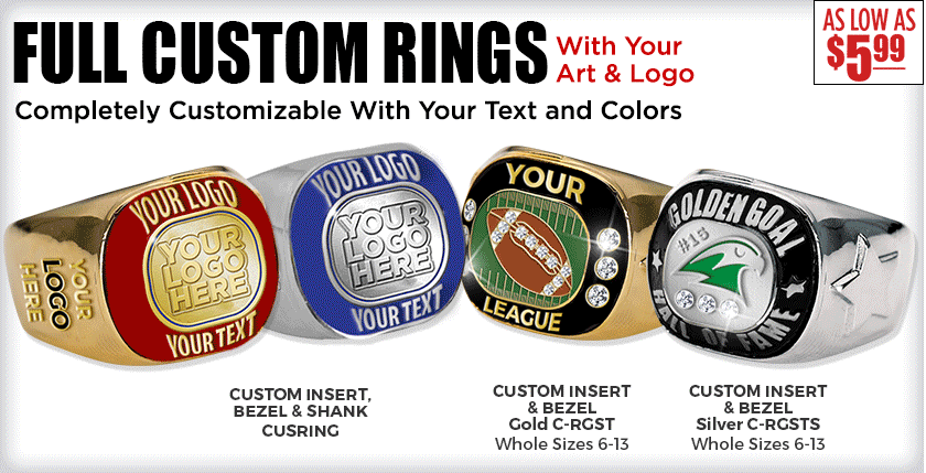 Custom Championship Rings | School Sports Champion Rings and More!