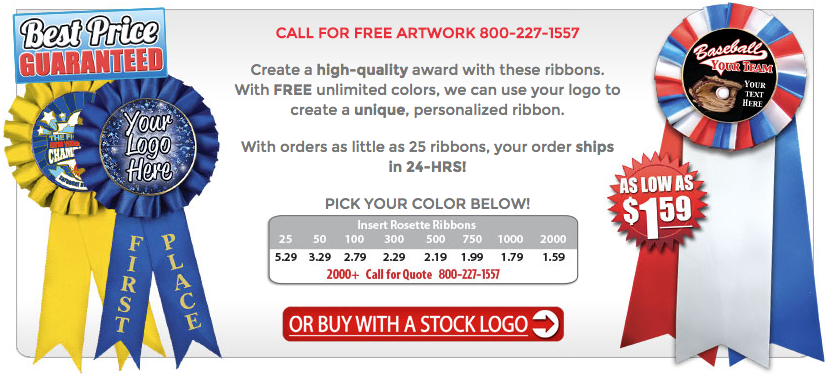 Insert Rosette Ribbons