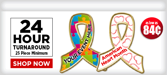 Ribbon Pins | Custom Ribbon Pins | Awareness Ribbon Pins