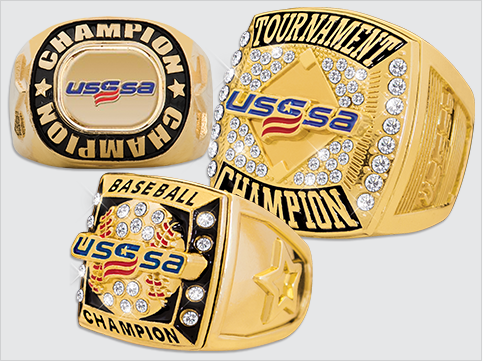 USSSA Flag Football Gold Championship Rings